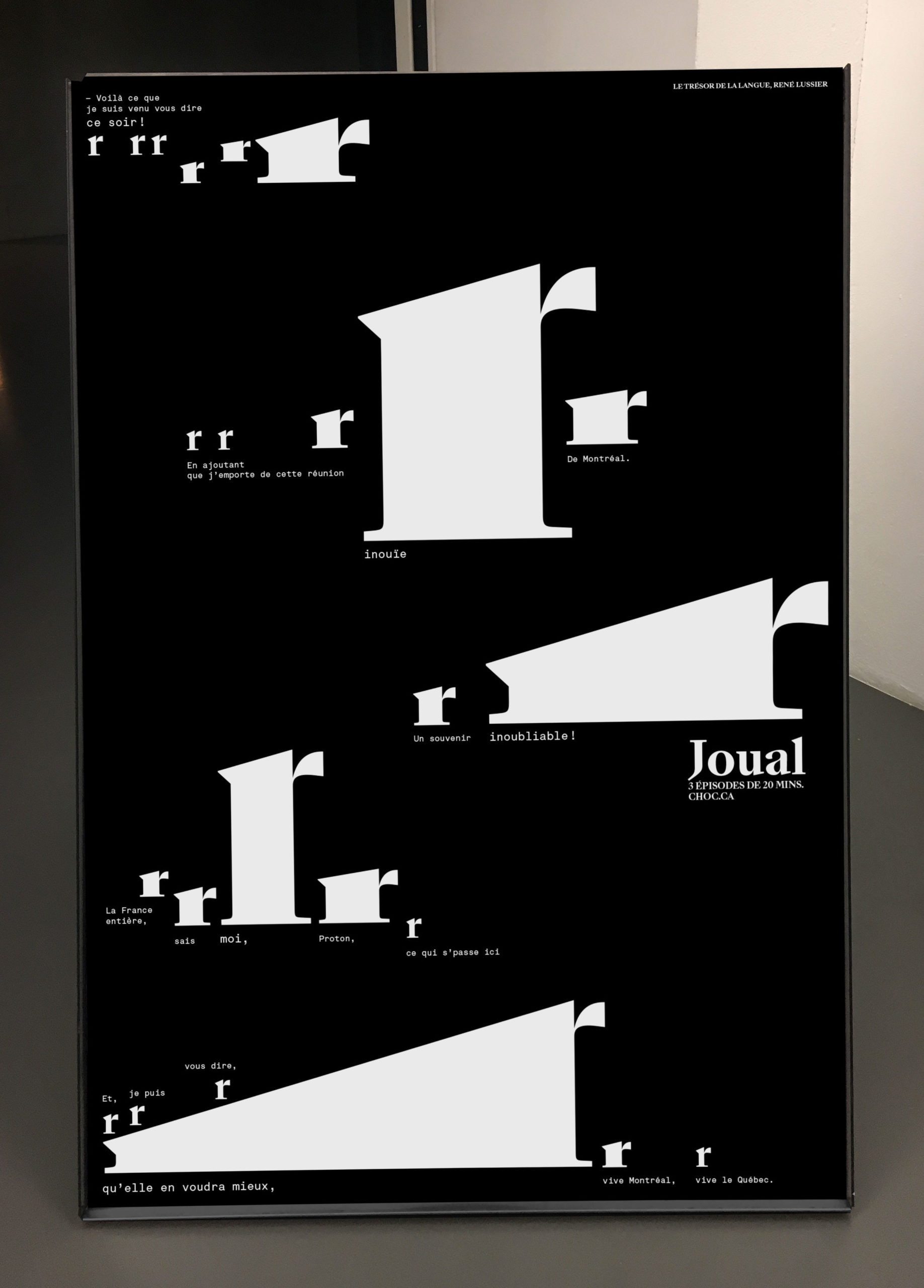 Joual - Affiches Triptyque - Langage québecois - Infos.